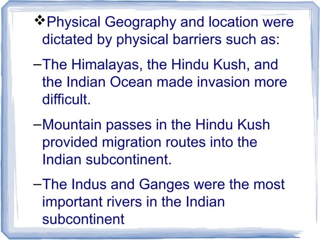 Ancient india geography & climate origins of hinduism & buddhism | PPT