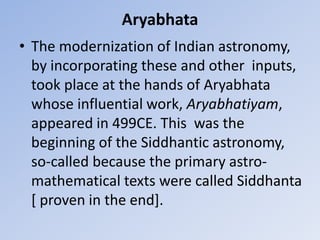 Ancient indian astronomy and mathematics | PPTX