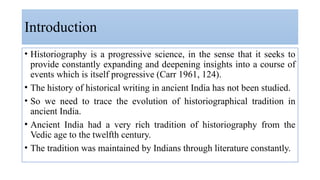 Ancient Indian literary Sources of History Part I | PPTX