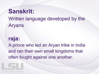 Ch. 6 - Ancient India Vocabulary | PPT