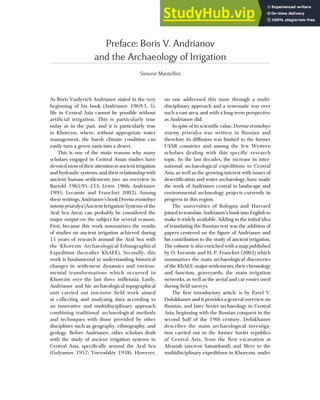 Ancient Irrigation Systems of The Aral Sea Area. The History, Origin ...