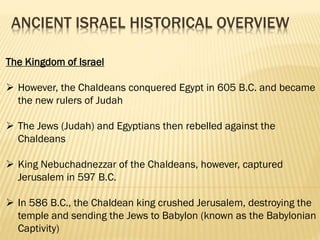 Ancient israelite historical overview | PPTX