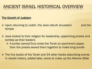 Ancient israelite historical overview | PPTX