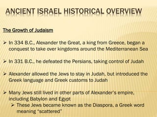 Ancient israelite historical overview | PPTX