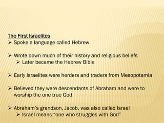 Ancient israelite historical overview | PPTX