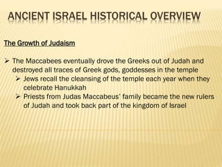 Ancient israelite historical overview | PPTX