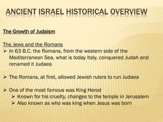 Ancient israelite historical overview | PPTX