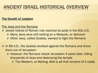Ancient israelite historical overview | PPTX