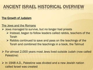 Ancient israelite historical overview | PPTX