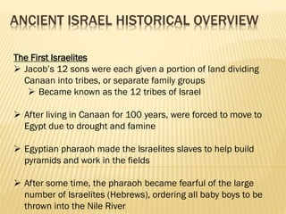 Ancient israelite historical overview | PPTX