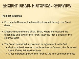 Ancient israelite historical overview | PPTX