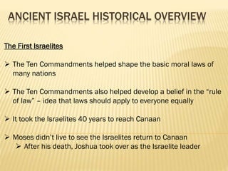 Ancient israelite historical overview | PPTX