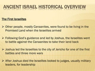 Ancient israelite historical overview | PPTX
