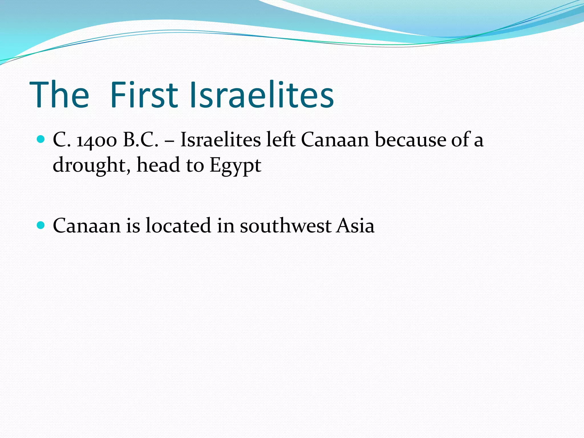 Ancient israelites | PPT