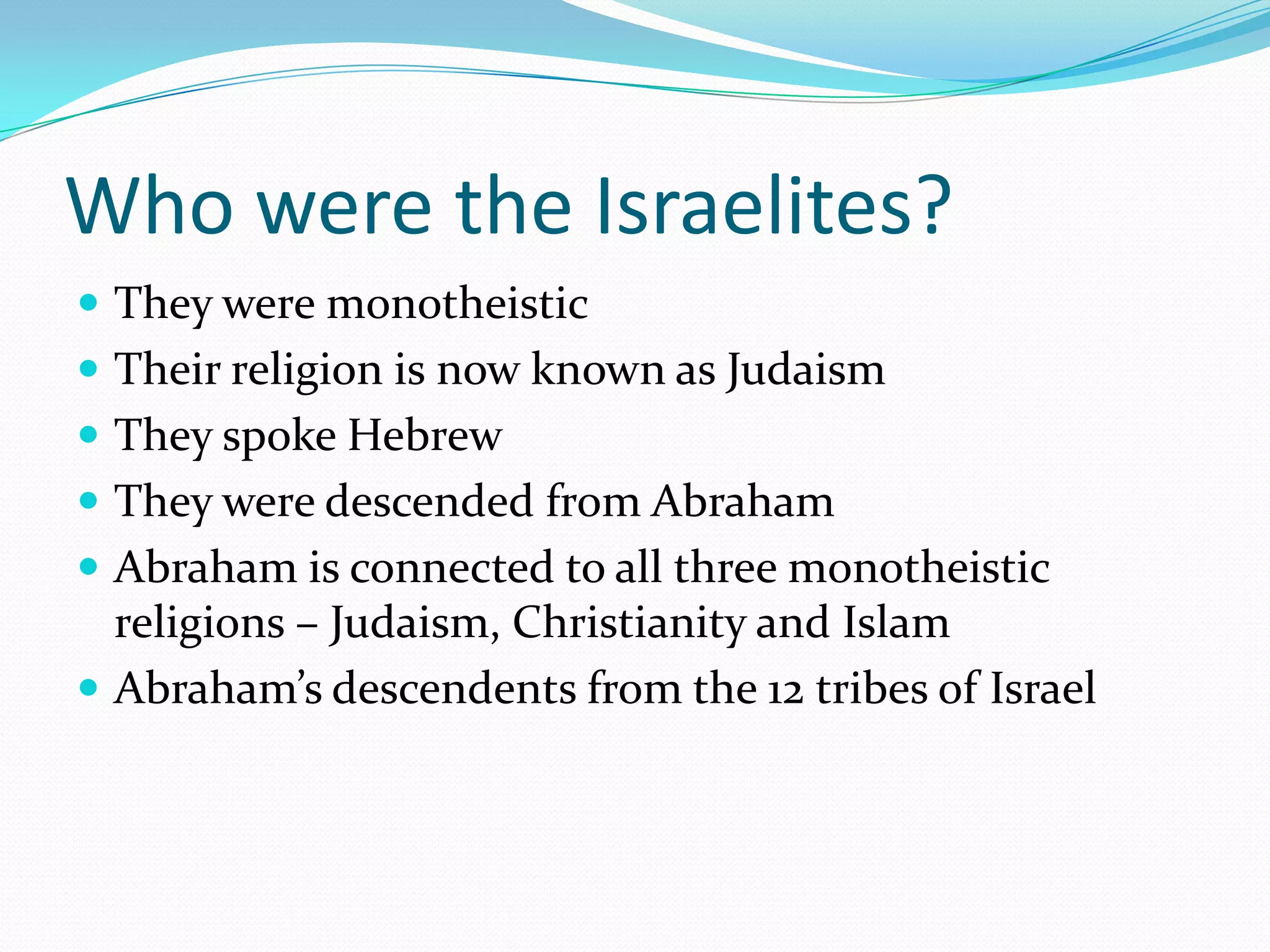 Ancient israelites | PPT