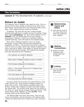Ancient israel lesson 1 4 homework | PDF