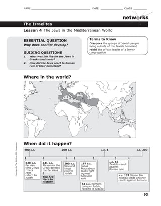 Ancient israel lesson 1 4 homework | PDF