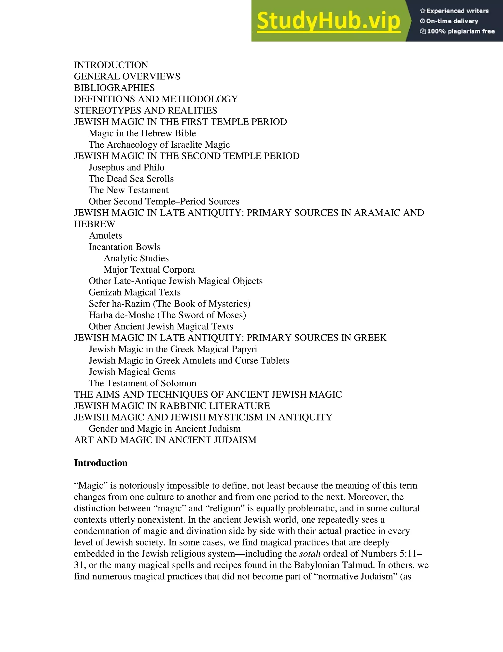 Ancient Jewish Magic A Bibliography | PDF | Judaism | Religion ...