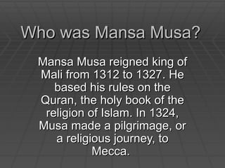 Ancient Kingdom Of Mali 3 | PPT