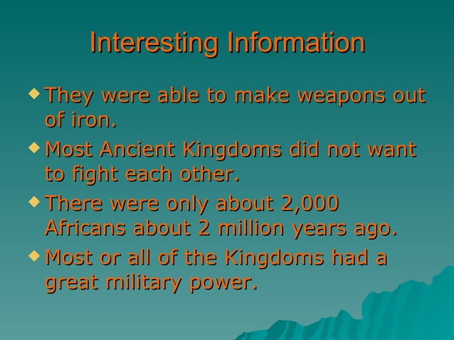Ancient Kingdoms In Africa | PPT | Arms & Ammunition | Sensitive Topics