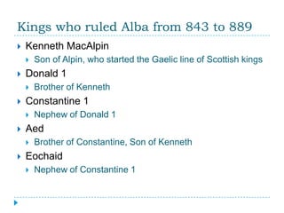 Ancient kings of scotland | PPTX | Genealogy and Ancestry | Hobbies ...