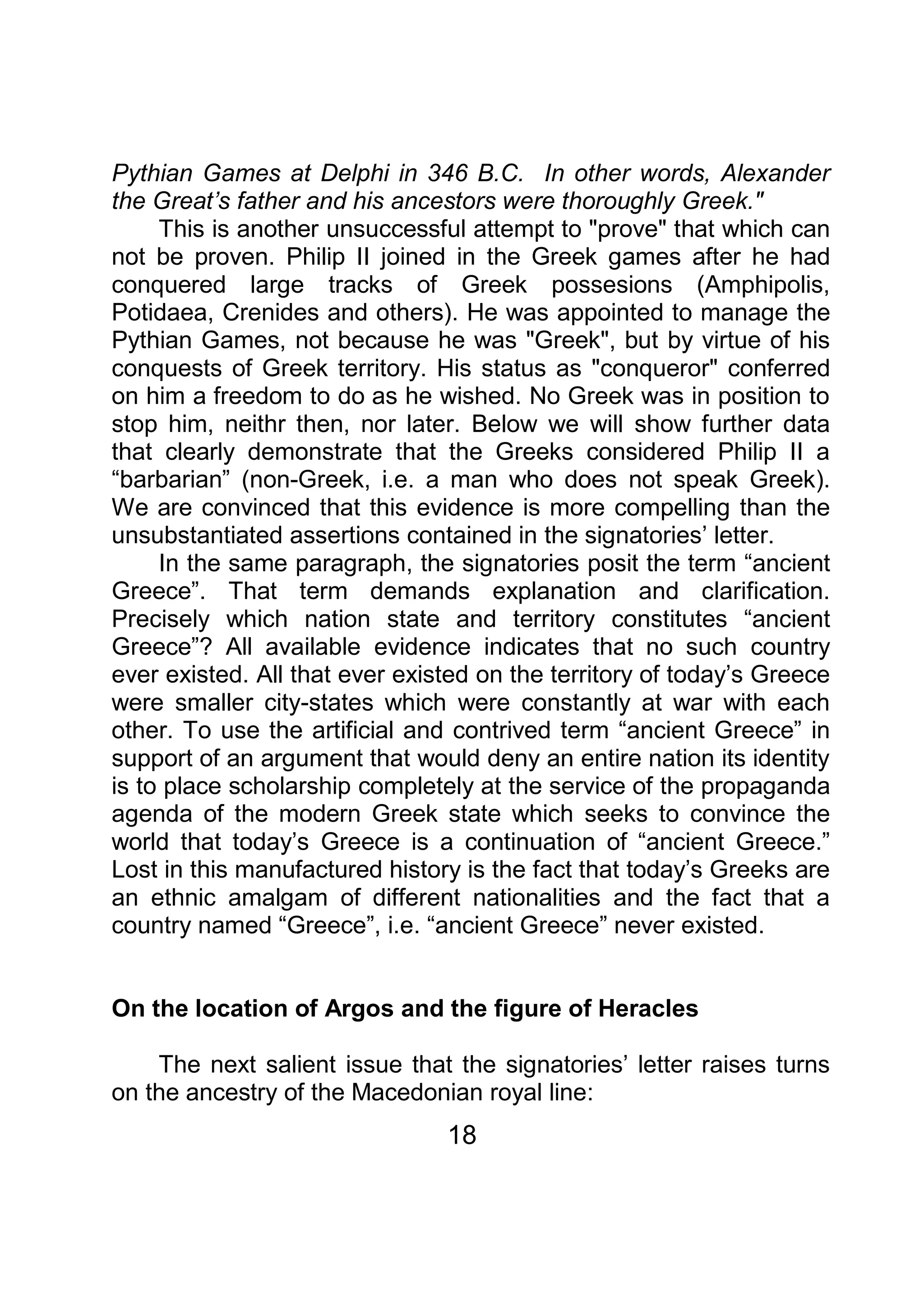 Aleksandar DONSKI - THE ANCIENT MACEDONIANS WERE NOT GREEKS! | PDF