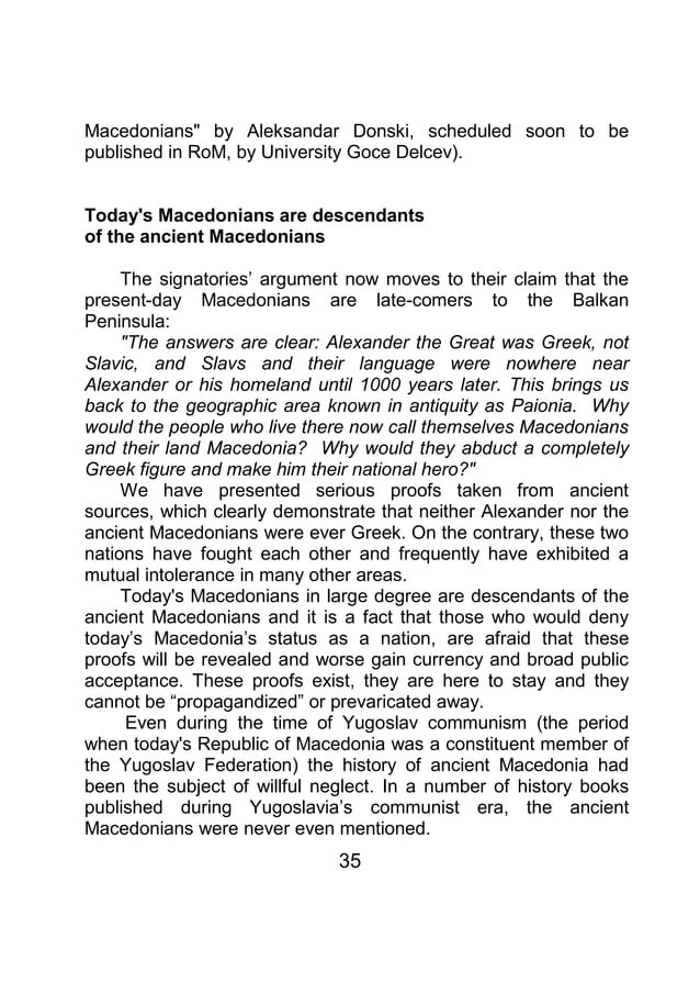 Aleksandar DONSKI - THE ANCIENT MACEDONIANS WERE NOT GREEKS! | PDF