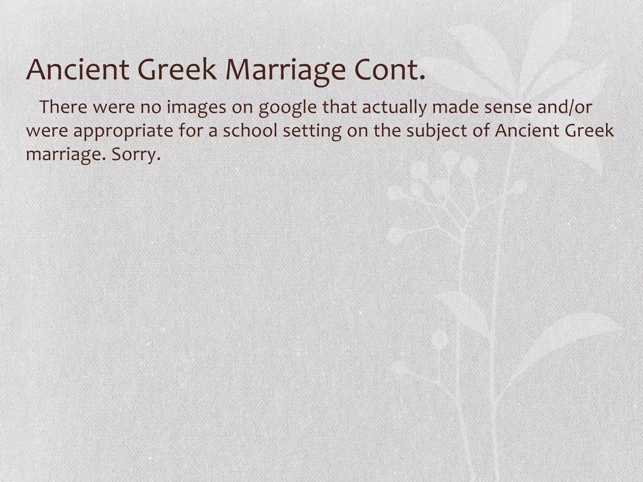 Ancient Marriage by Jamie | PPTX