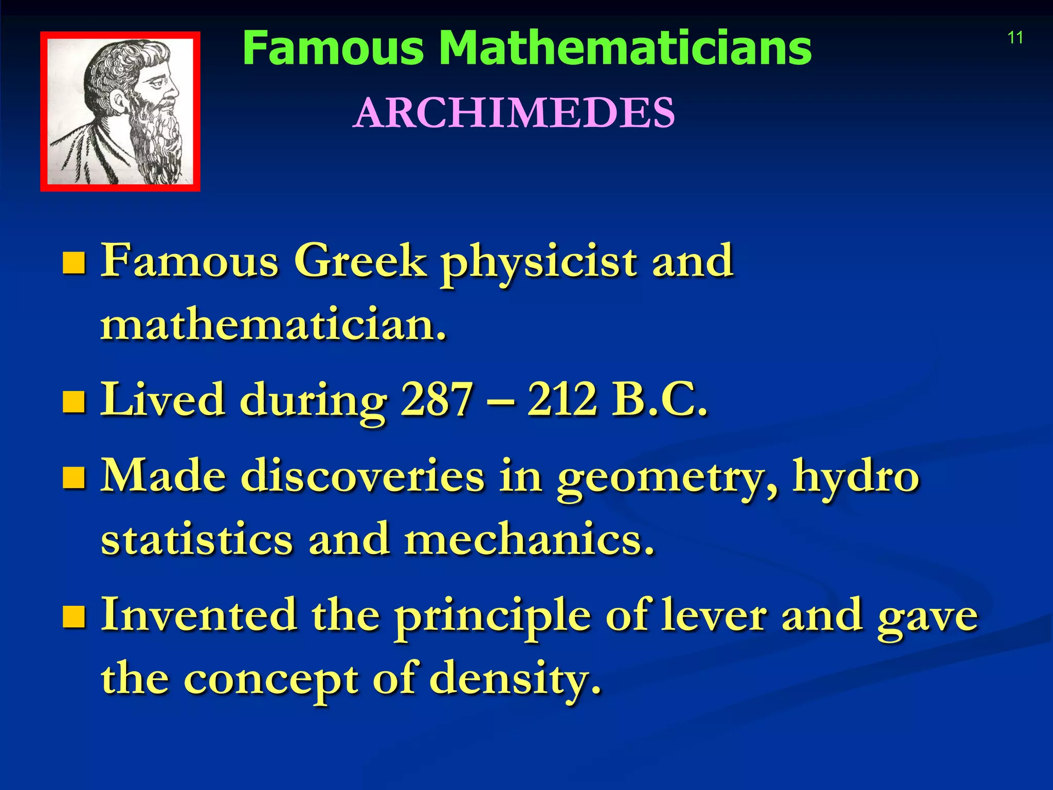 Ancient Mathematicians | PPTX