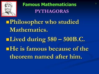 Ancient Mathematicians | PPTX