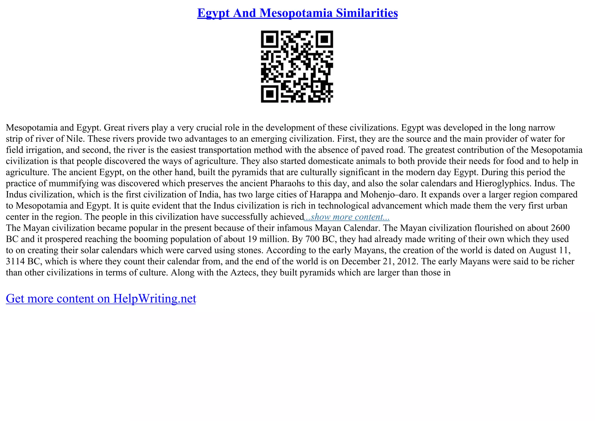 Ancient Mesopotamia Essay | PDF