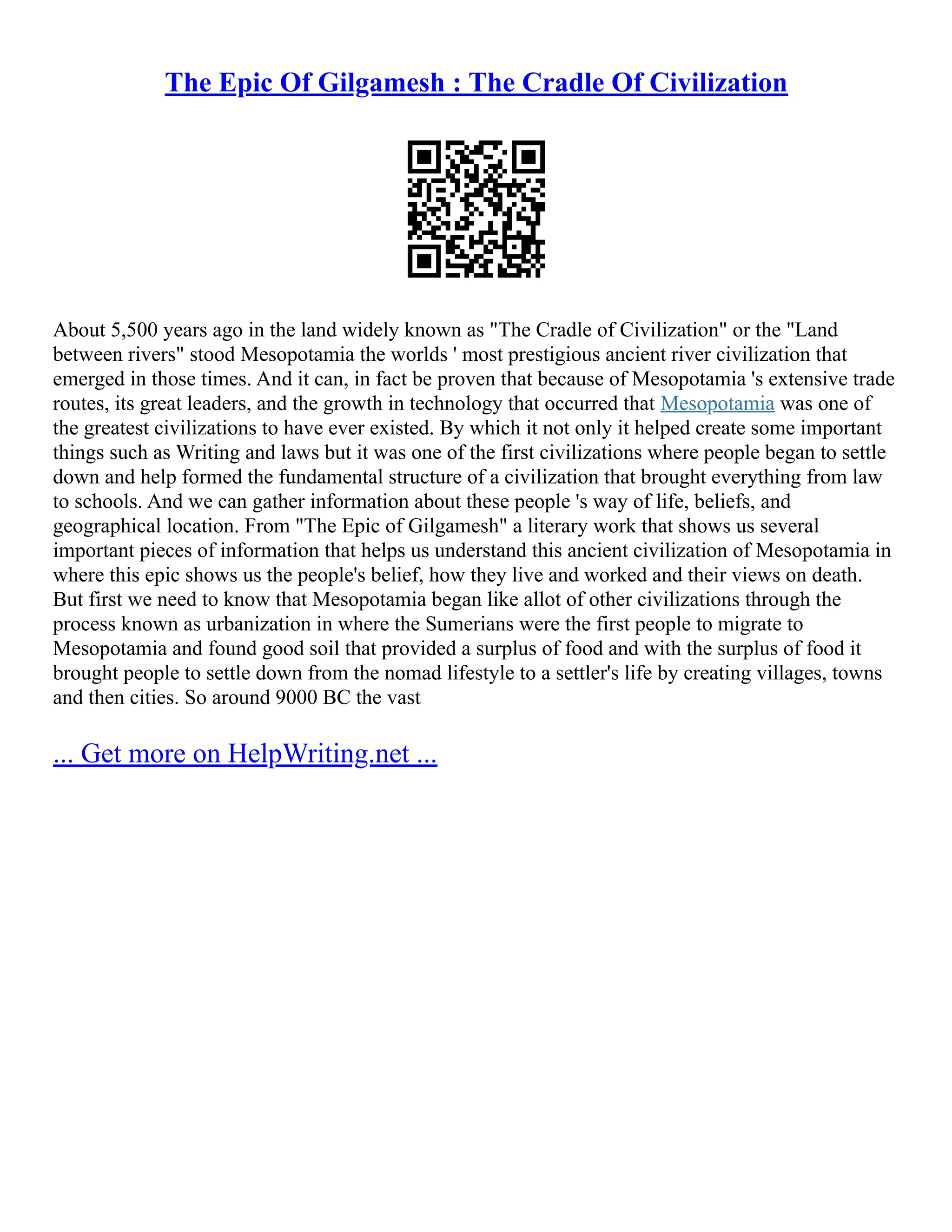 Ancient Mesopotamia Geography | PDF