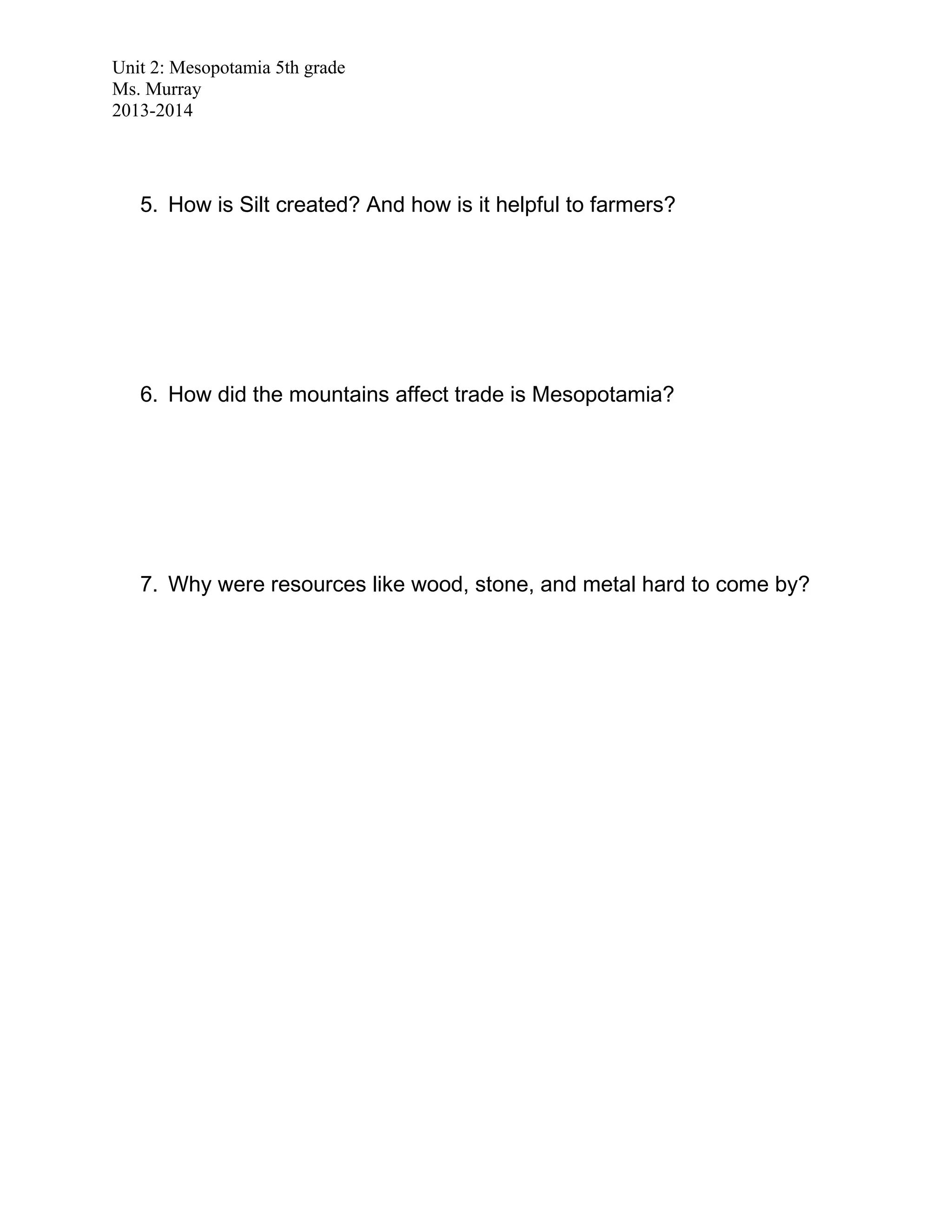 Ancient mesopotamia map_worksheet | DOC