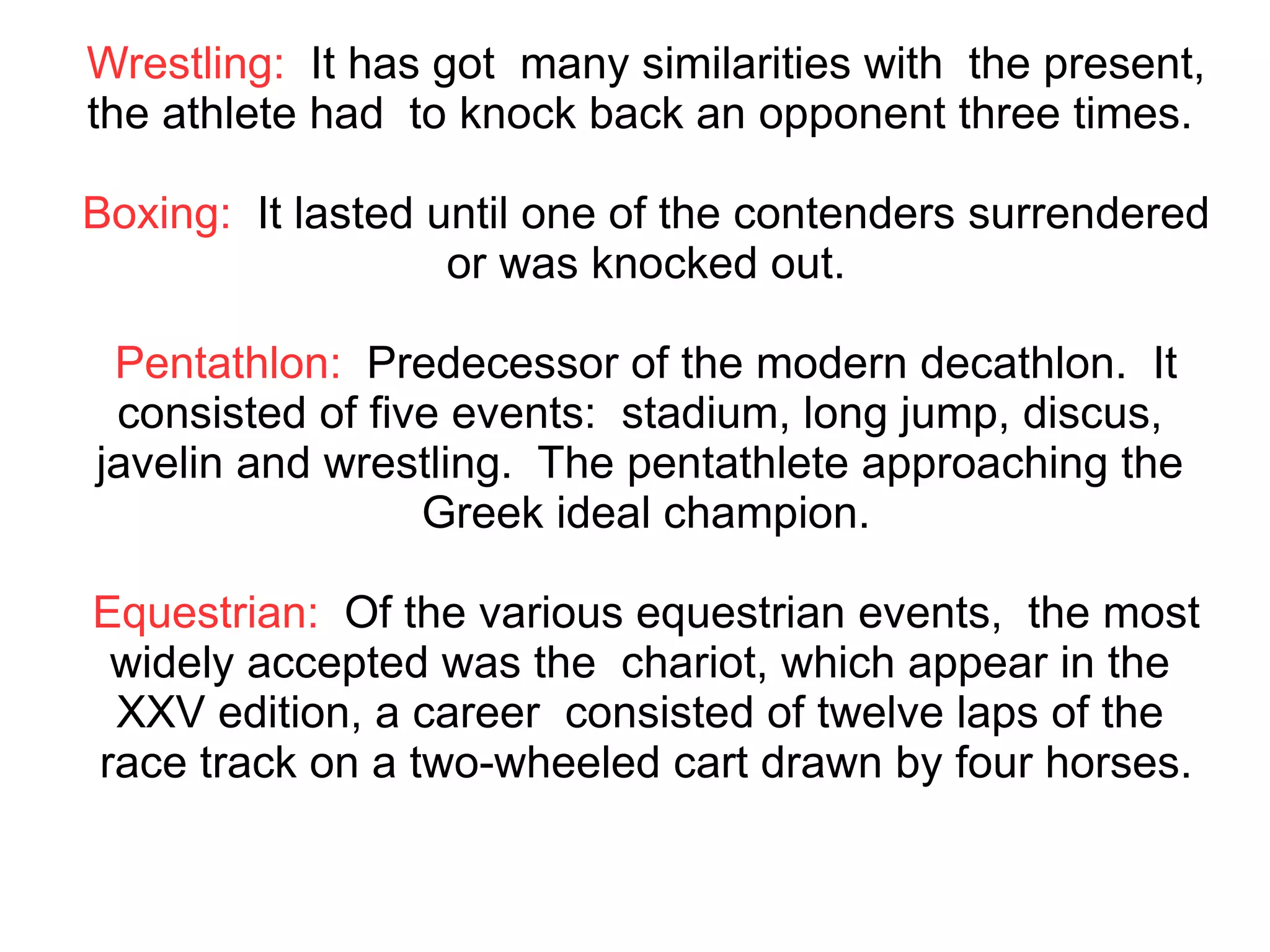 Ancient Olympic Games | ODP