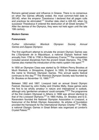 Ancient olympics | PDF