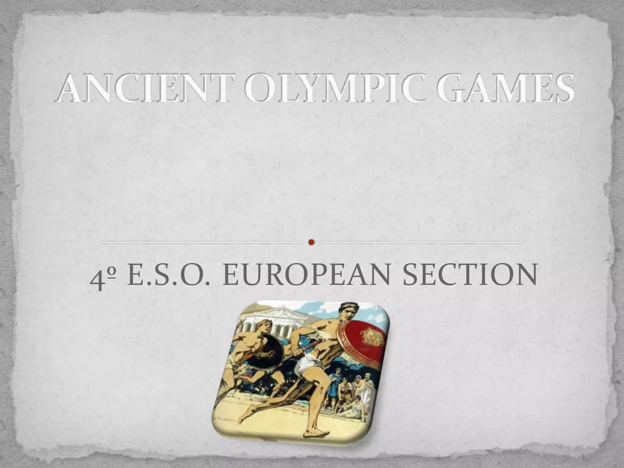 Ancient olympics games presentation | PPTX