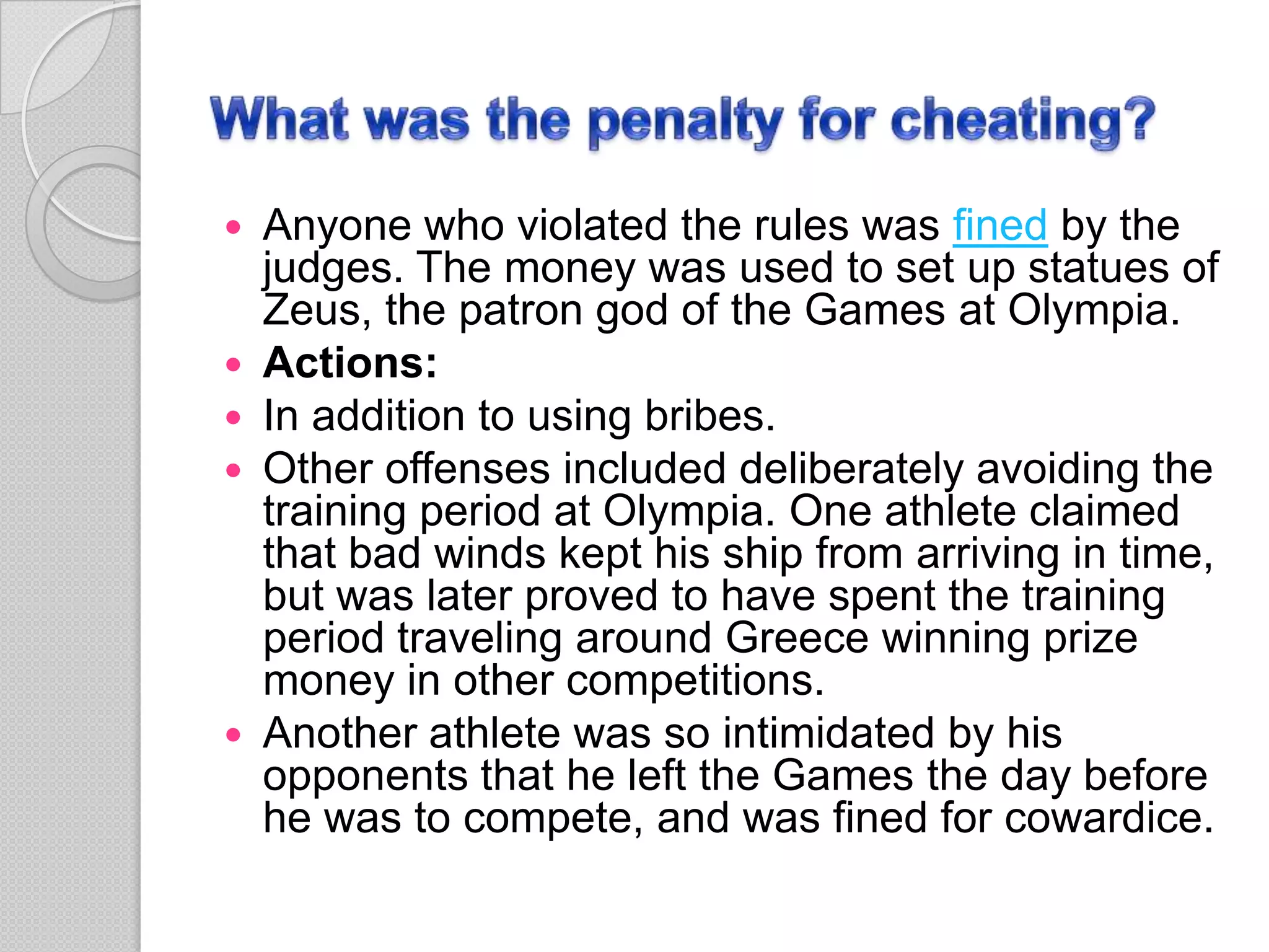 Ancient olympics games presentation | PPTX