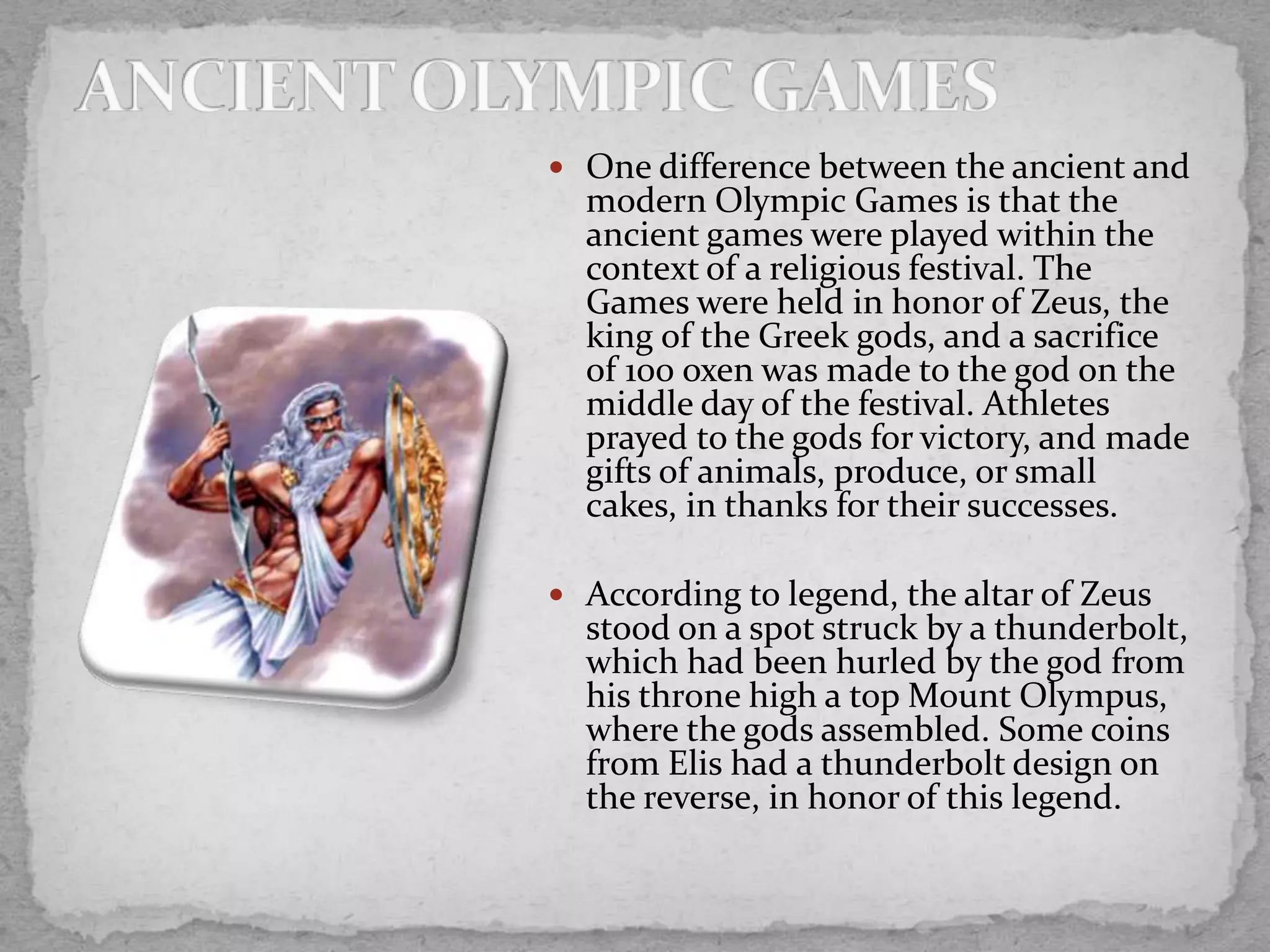 Ancient olympics games presentation | PPTX