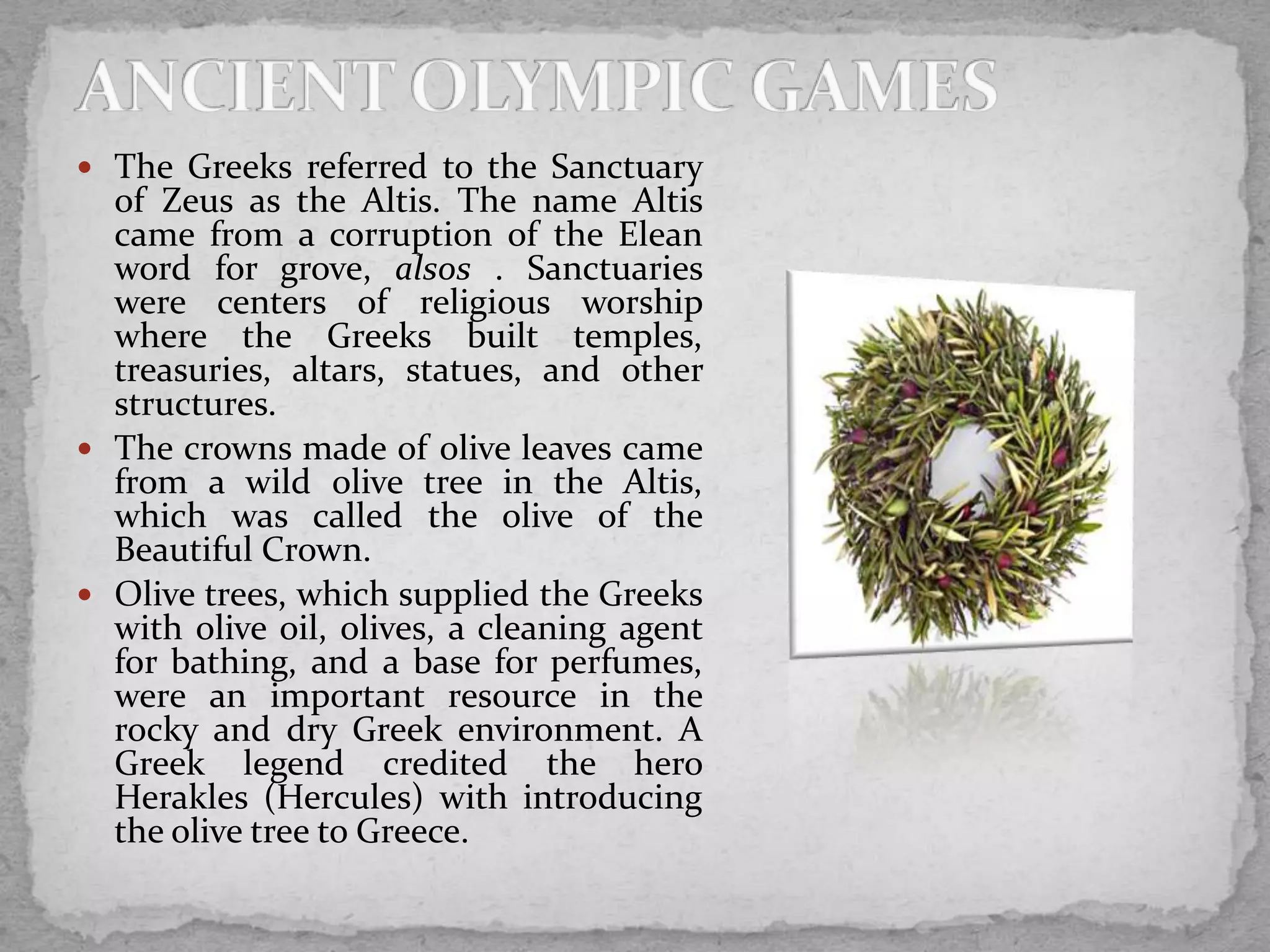 Ancient olympics games presentation | PPTX