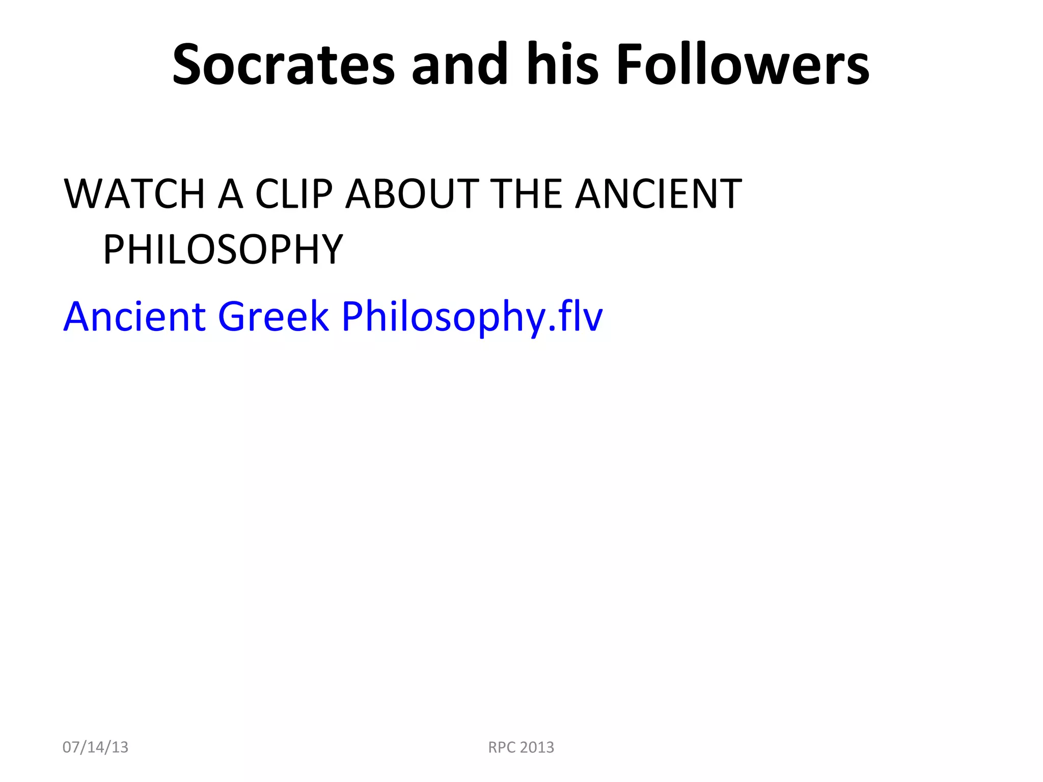 Ancient philosophy | PPT
