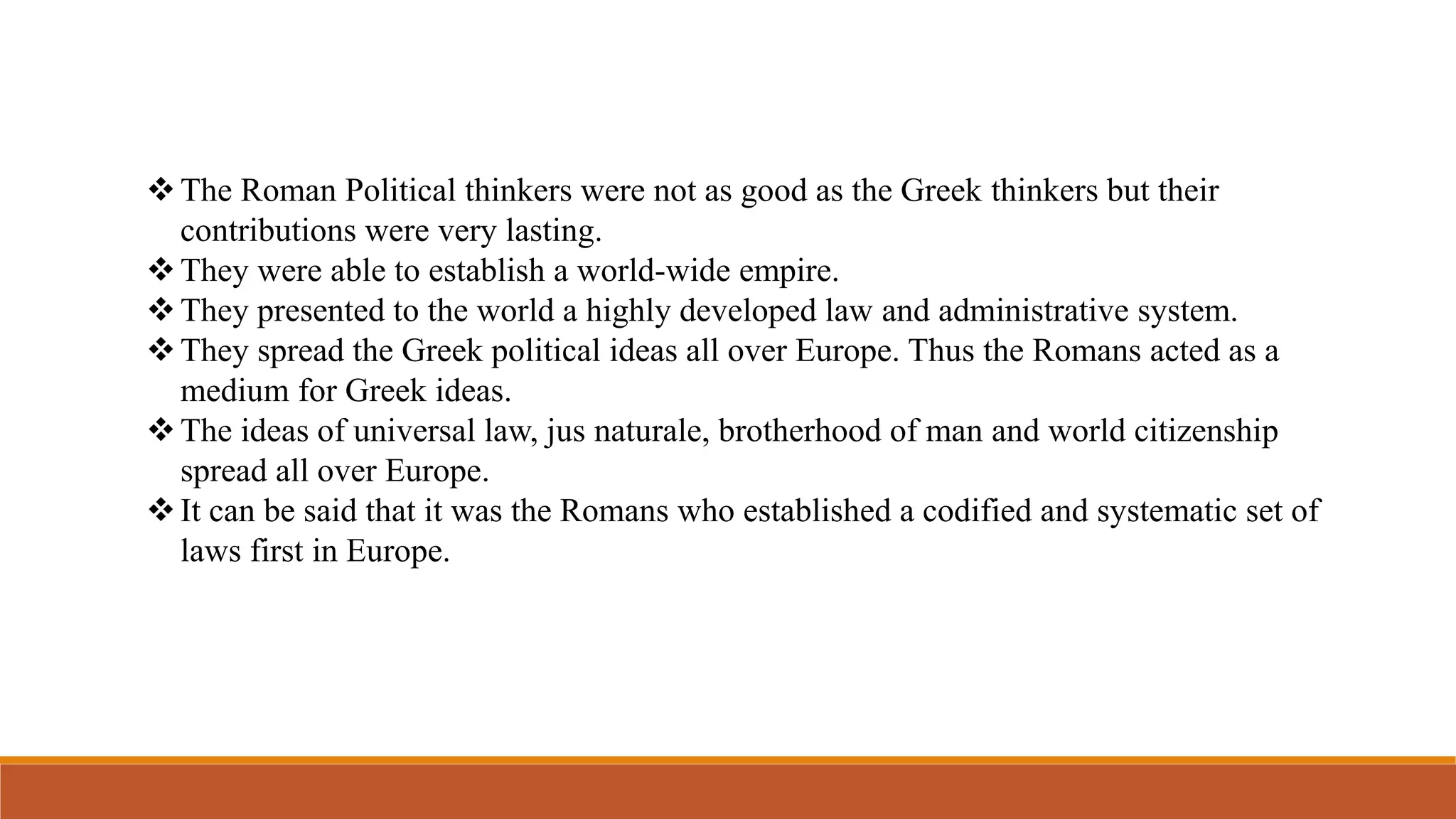 Ancient Roman Political Thought | PPTX