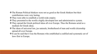 Ancient Roman Political Thought | PPTX