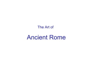 Ancient Roman Art | PPT