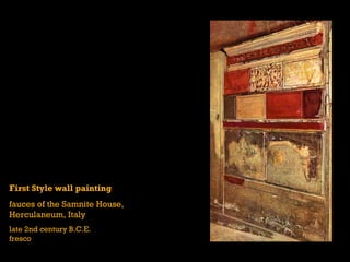 First Style Wall Painting In The Fauces Of The Samnite House