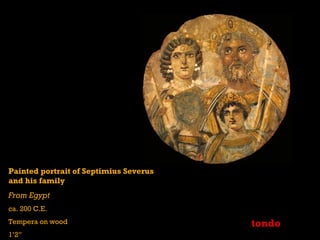 Painted Portrait Of Septimius Severus And His Family