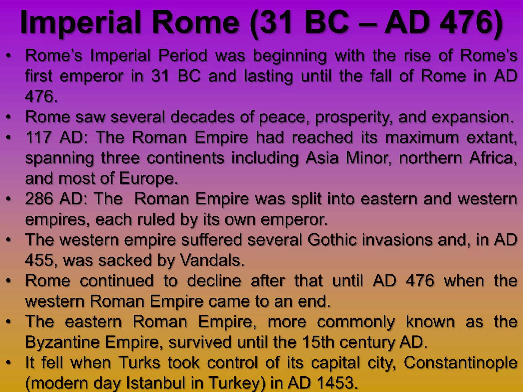 Ancient Roman Civilization | PPT