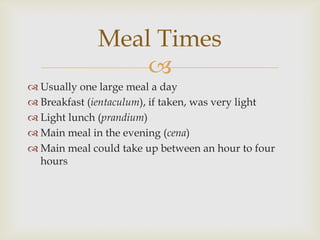 Ancient roman food | PPTX