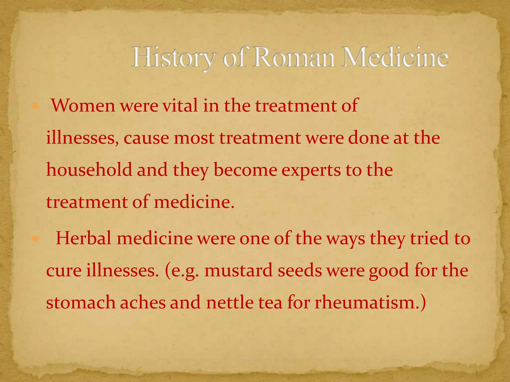 Ancient Roman Medicine Final | PPTX