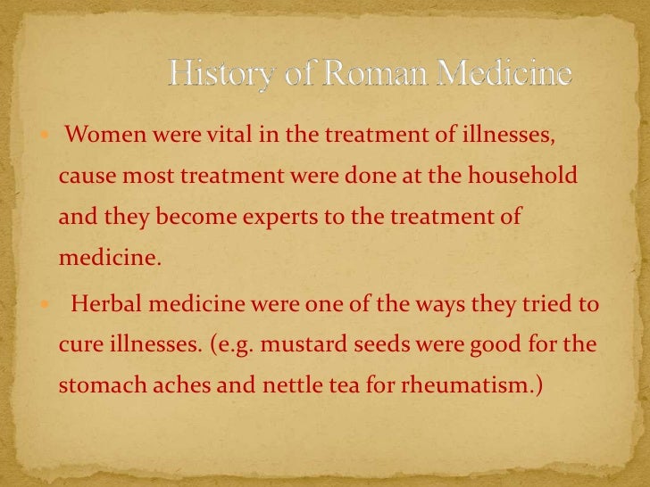 Ancient Roman Medicine Final