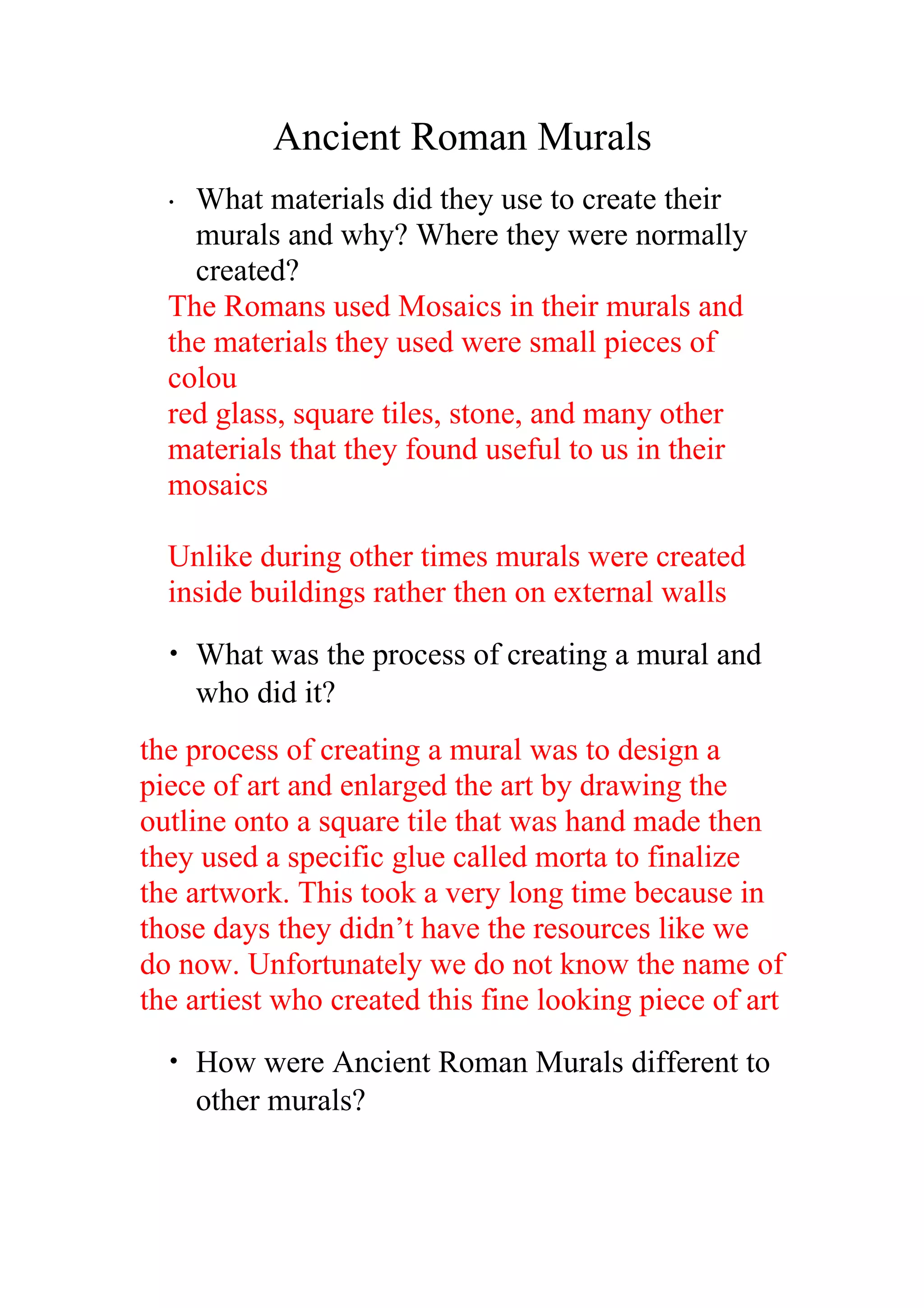 Ancient roman murals | DOC